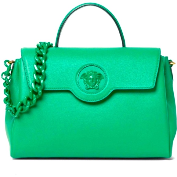 Versace | Bags | Versace Large La Medusa Tote Bag Kelly Green Nwt ...